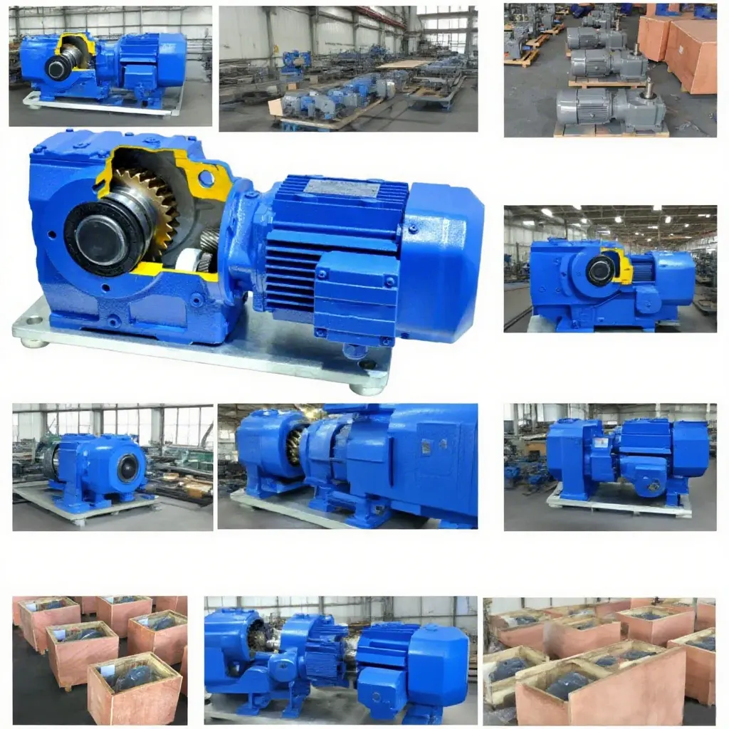 SAF Series Hollow Shaft Output Helical Gearbox with Flange-Mounted ...
